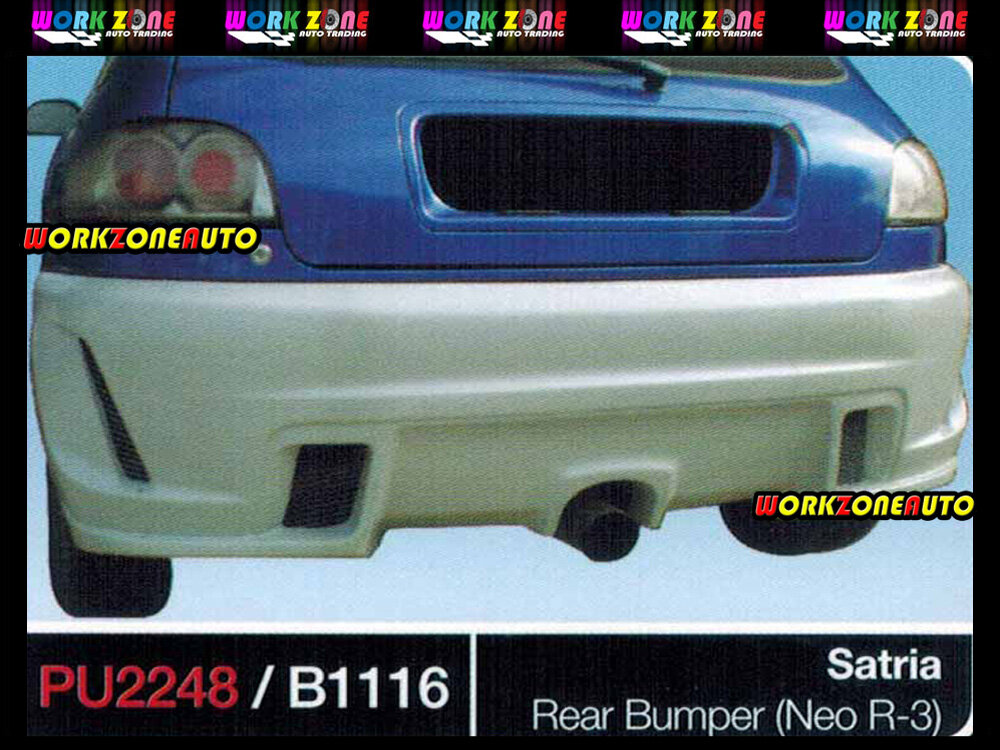 B1116 Proton Satria Fiber Rear Bumper (Neo R3) Body kit Bodykit | Lazada
