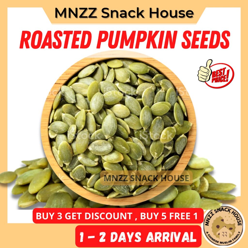 [ FREE GIFT ] 300gr+ Halal Roasted Pumpkin Seeds Raw Biji Labu Kacang ...