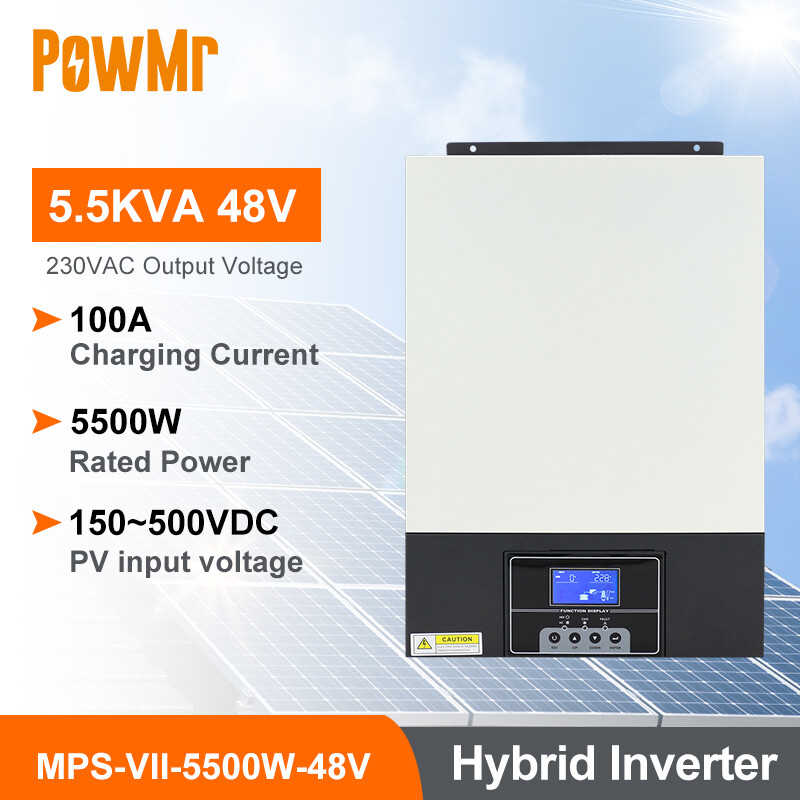 PowMr 5.5KW MPPT Solar Hybrid Inverter 100A พลังงานแสงอาทิตย์ ...