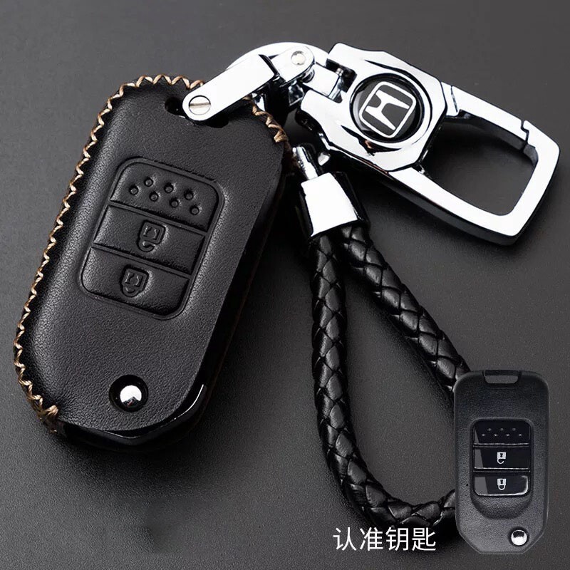 Huiyisunny for Honda key cover Honda City Civic car leather key case ...