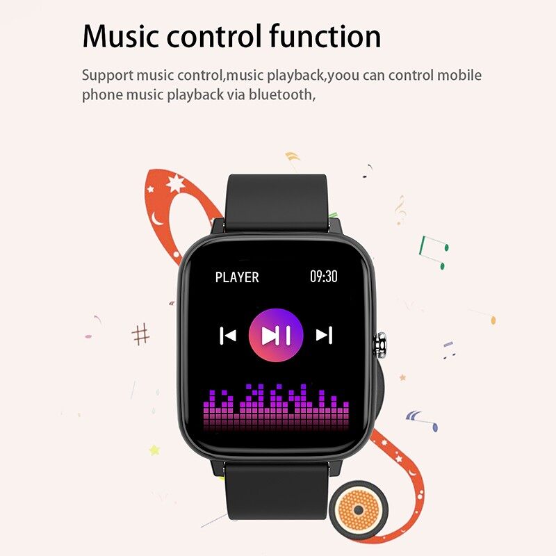 OQTO สมาร์ทวอทช์1.54นิ้วจอสี่เหลี่ยมปี P6นาฬิกาอัจฉริยะบลูทูธโทรศัพท์ ...