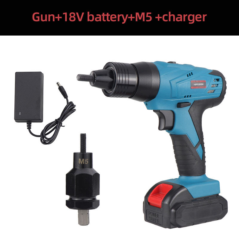 HIFESON 18V Electric Rivet Tool Rechargeable Riveter Riveting Nut Tool ...