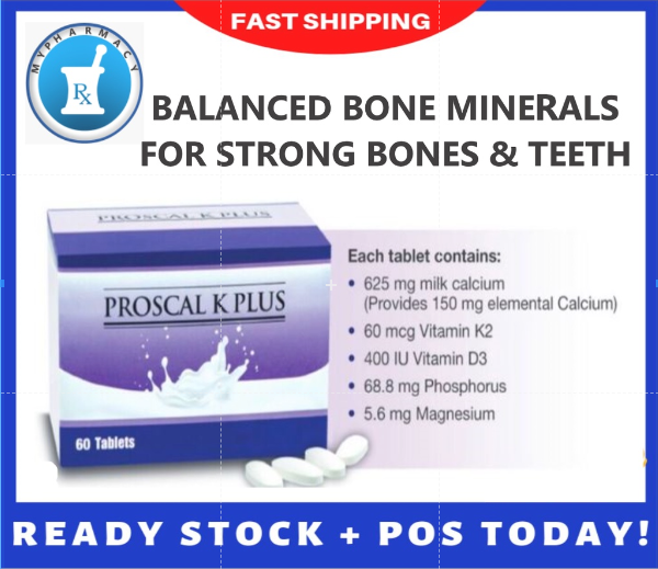 PROSCAL K PLUS 60'S [EXP 19.07.2024] BALANCED BONE MILK MINERALS ...