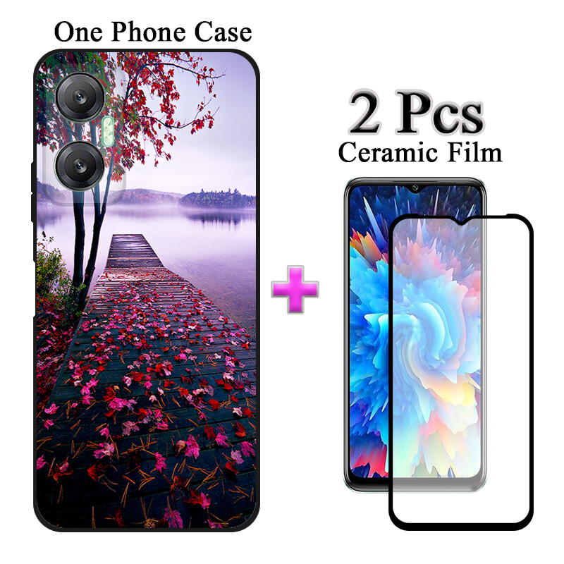 2 IN 1 Infinix Hot 20 5G X666 X666B น่ารักฝาครอบโทรศัพท์2ชิ้นเซรามิค ...
