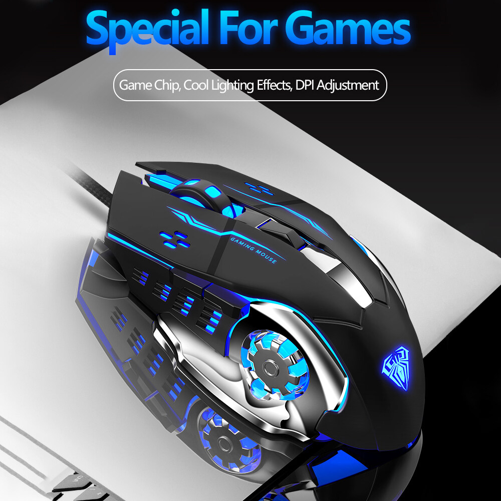 S20 Programmable Gaming Mouse, 2400DPI, RGB, Lightweight, New Laser Engine, USB Optical Mouse ...