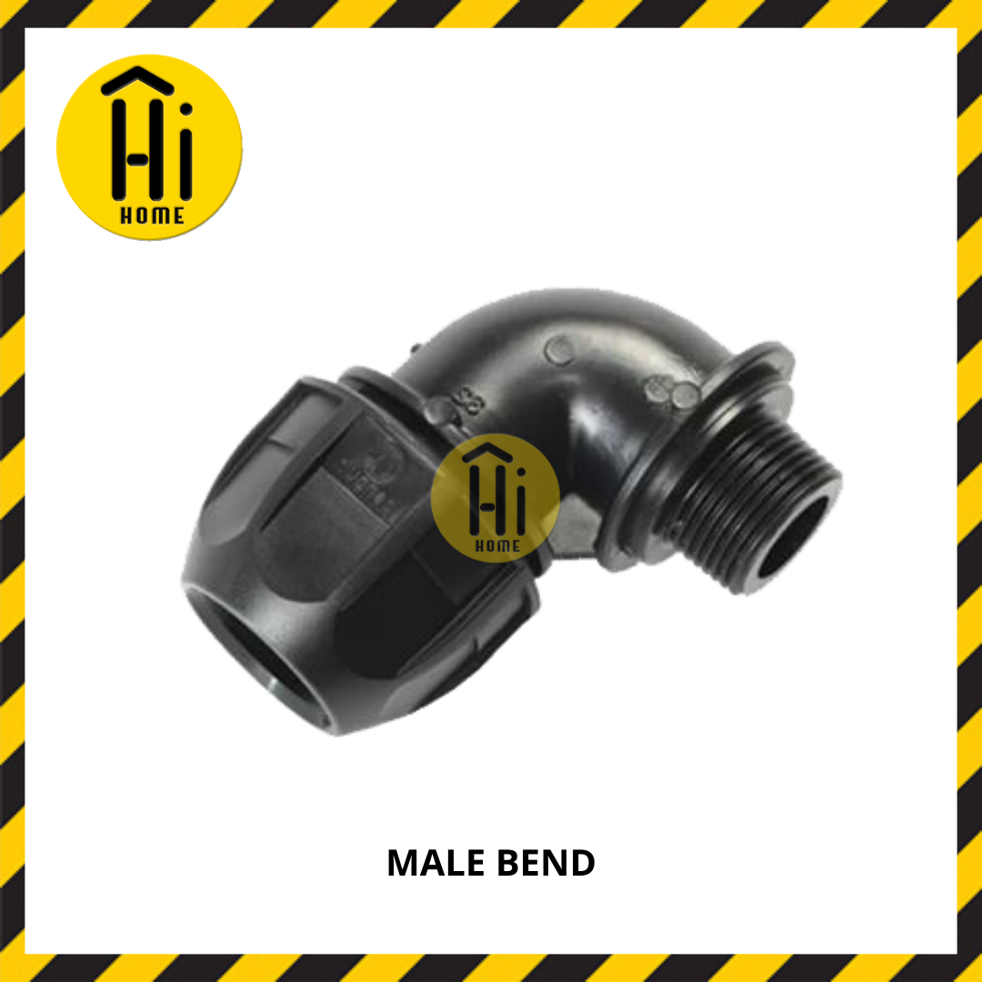 Poly Pipe Fitting Male Female Threaded Adaptor Bend Connectors Water ...