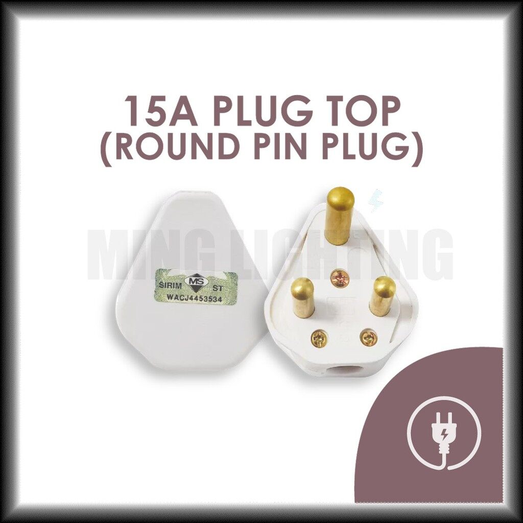 [SIRIM] UMS 3 Pin 15A Model Plug Top Round Pin Plug 100% Original Oven ...