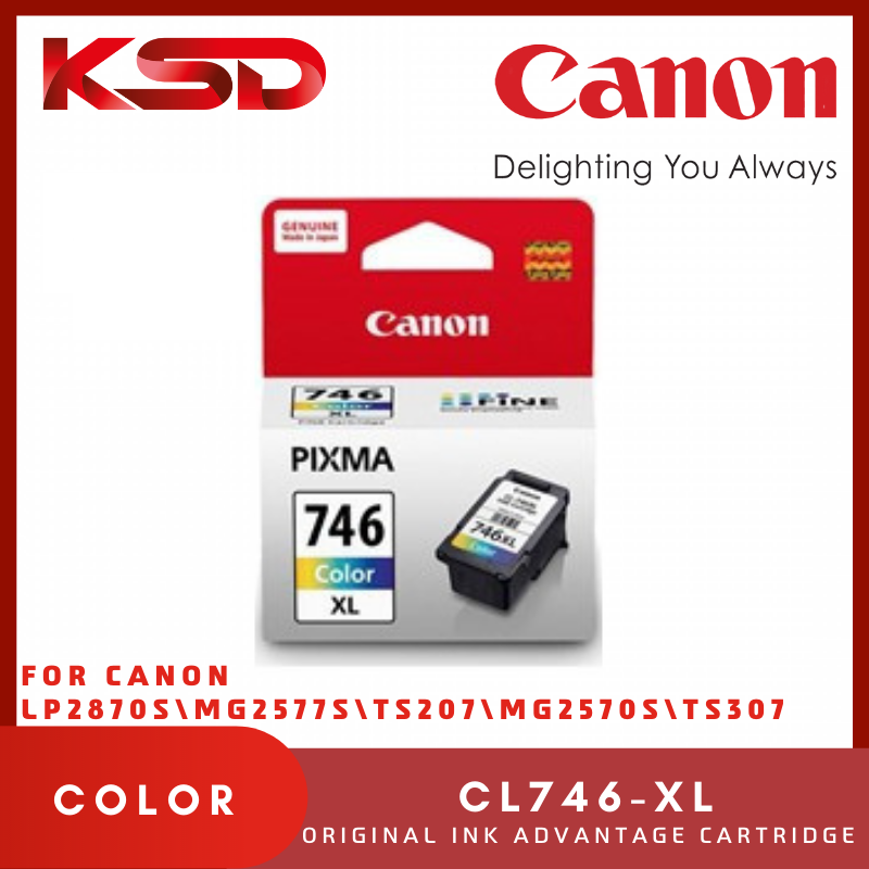 Canon CL-746S/ CL-746/CL-746XL CL746S/CL746/CL746XL Original Ink Color ...
