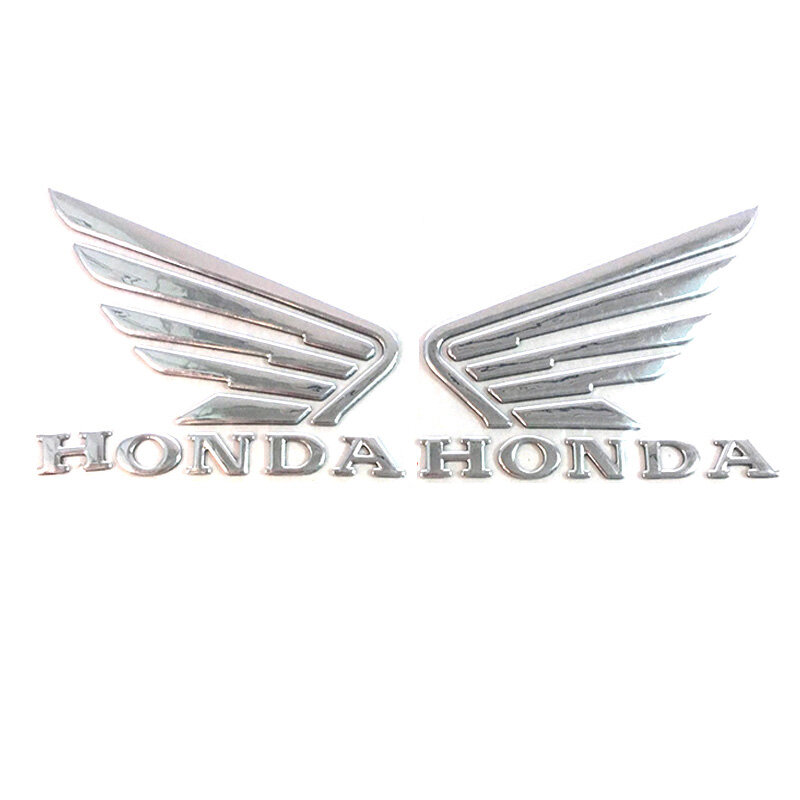 (Silver) Motorcycles 3D Gel Rubber Tank Emblems Decal &Sticker For ...