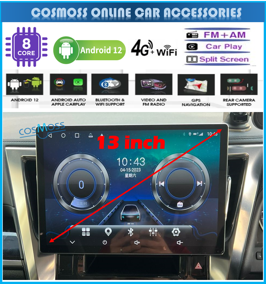 13'' Inch 8Ram 128Gb 2K Car Radio Big Screen Android Touch Screen With ...
