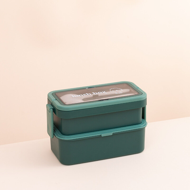 Double Layer Lunch Box Set Bekas Makanan Microwave Safe Bento Tapau ...