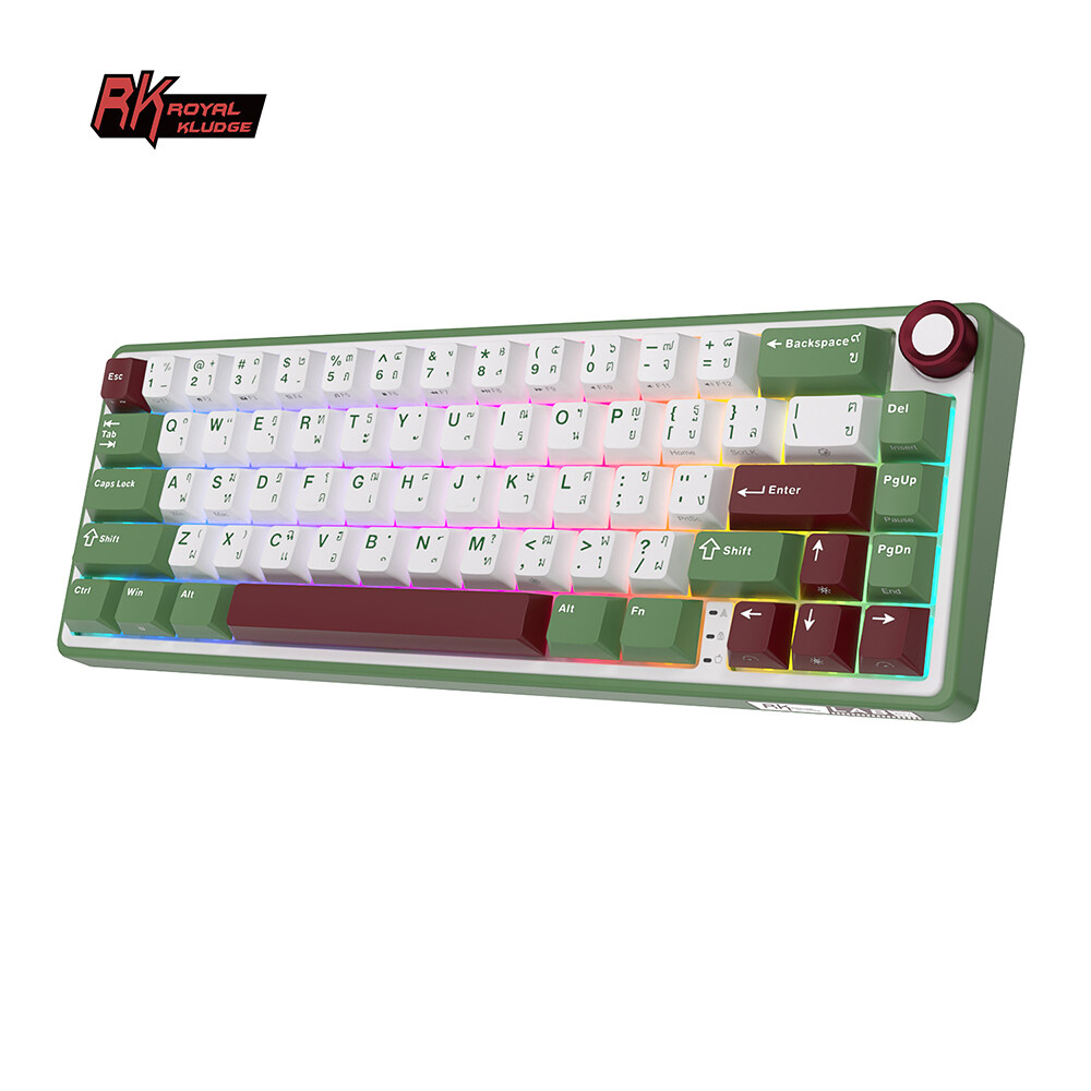 RK ROYAL KLUDGE RK R65ขนาด60% RGB โครงสร้างปะเก็นคีย์บอร์ดแบบกลไก PBT ...