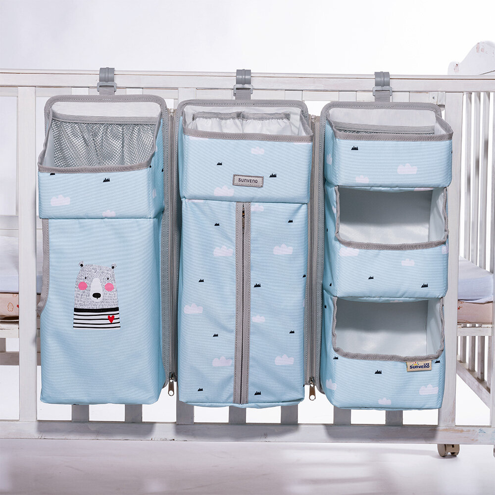 SUNVENO Portable Baby Crib Organizer Bed Hanging Bag for Baby ...