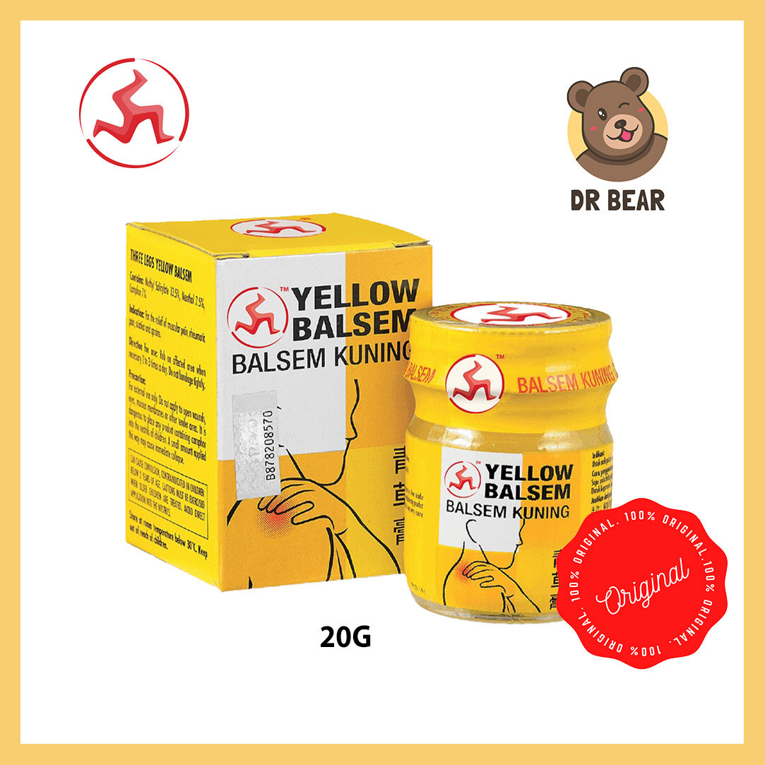 Cap Kaki Tiga Balsem Kuning Three Legs Yellow Balsem 三脚青草膏 20g | Lazada