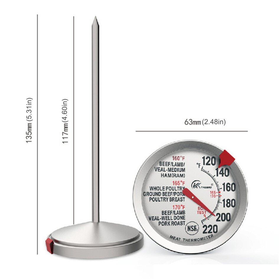 COYEN Oven Safe Meat Thermometers Large Dial Probe Type Kitchen Grill ...