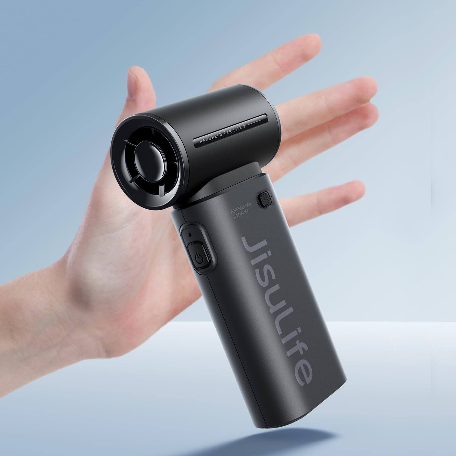JISULIFE พัดลมเทอร์โบมือถือแบบพกพา,พัดลมชาร์จไฟได้มินิ USB [เวลาทำความ ...
