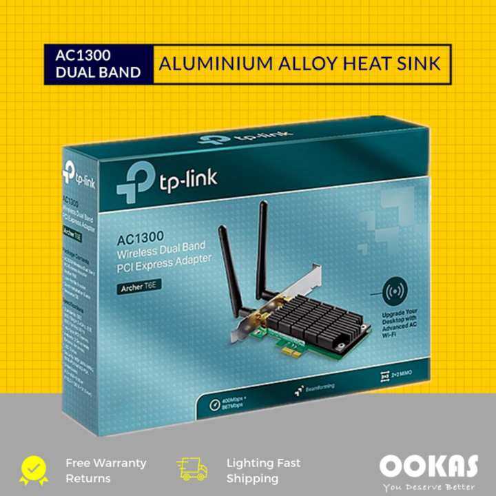 TP-LINK AC1300 Wireless Dual Band PCI-E Express Adapter Archer T6E | Lazada