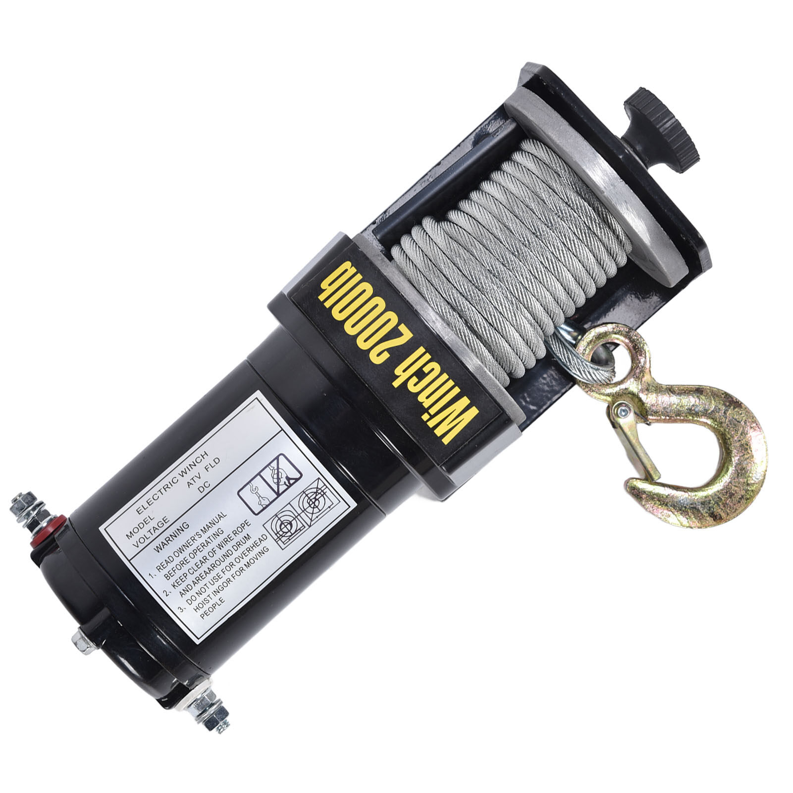 ชุดกว้านไฟฟ้า,เชือกลวดเหล็กรอกเครนกว้านพร้อมตะขออัลลอย12V 2000LBS - Langgo - ThaiPick