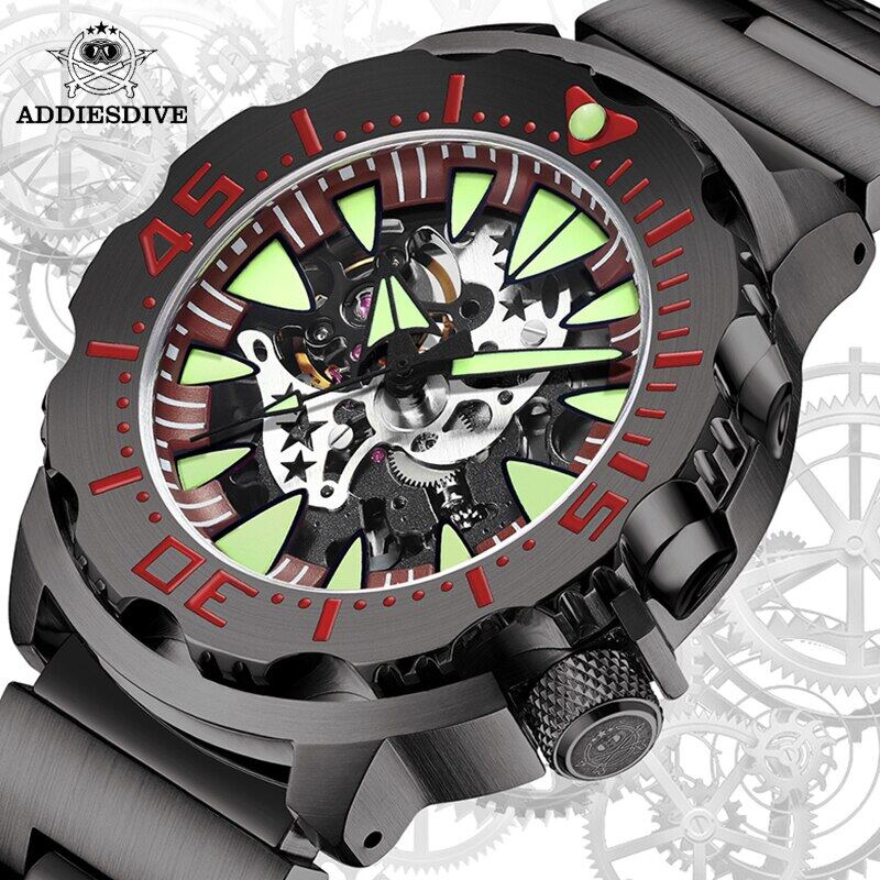 Addiesdive Monster V2 Frost อัตโนมัตินาฬิกาผู้ชาย Nh38A ผู้ชาย ...