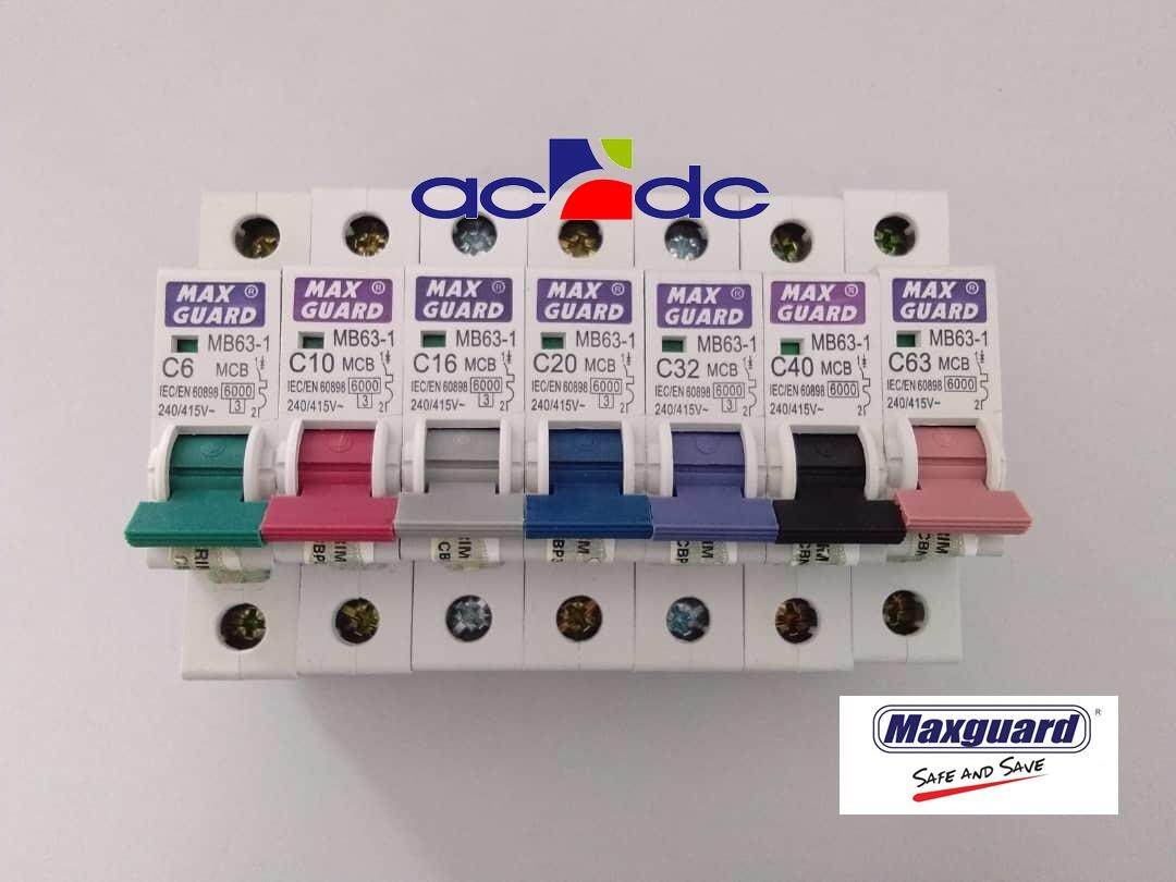 MAXGUARD MCB 6A 1 POLE SIRIM MINIATURE CIRCUIT BREAKER 6KA | Lazada