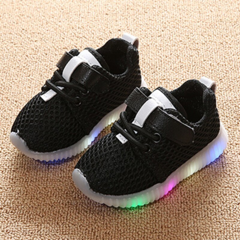 Fashionie Boy sneakers Toddler Kids Mesh Shoes Children Baby Shoes LED ...