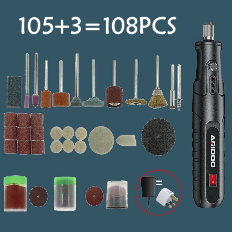 【🇲🇾Stock 】USB Rechargeable Electric Grinder 3.6V 15000RMP Cordless ...