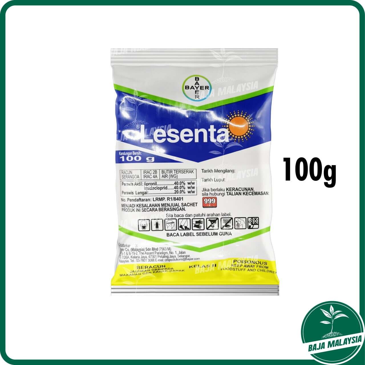 BAYER Lesenta 100G Fipronil 40% Imidacloprid 40% Insecticide Racun ...