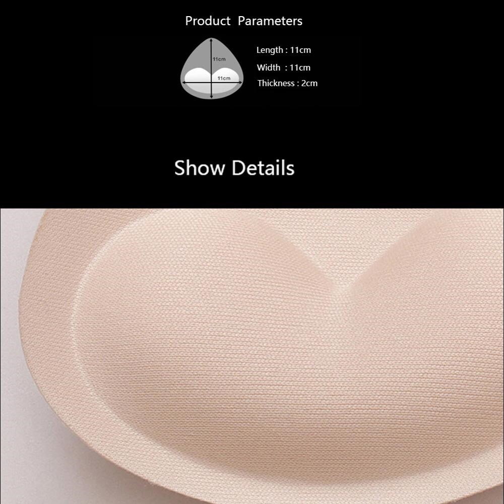 1คู่ซิลิโคนสติกเกอร์หน้าอกบิกินี่ Push Up ฟองน้ำ Bra Pad Breathable ใส่แผ่นซิลิโคนสำหรับชุดว่าย ...