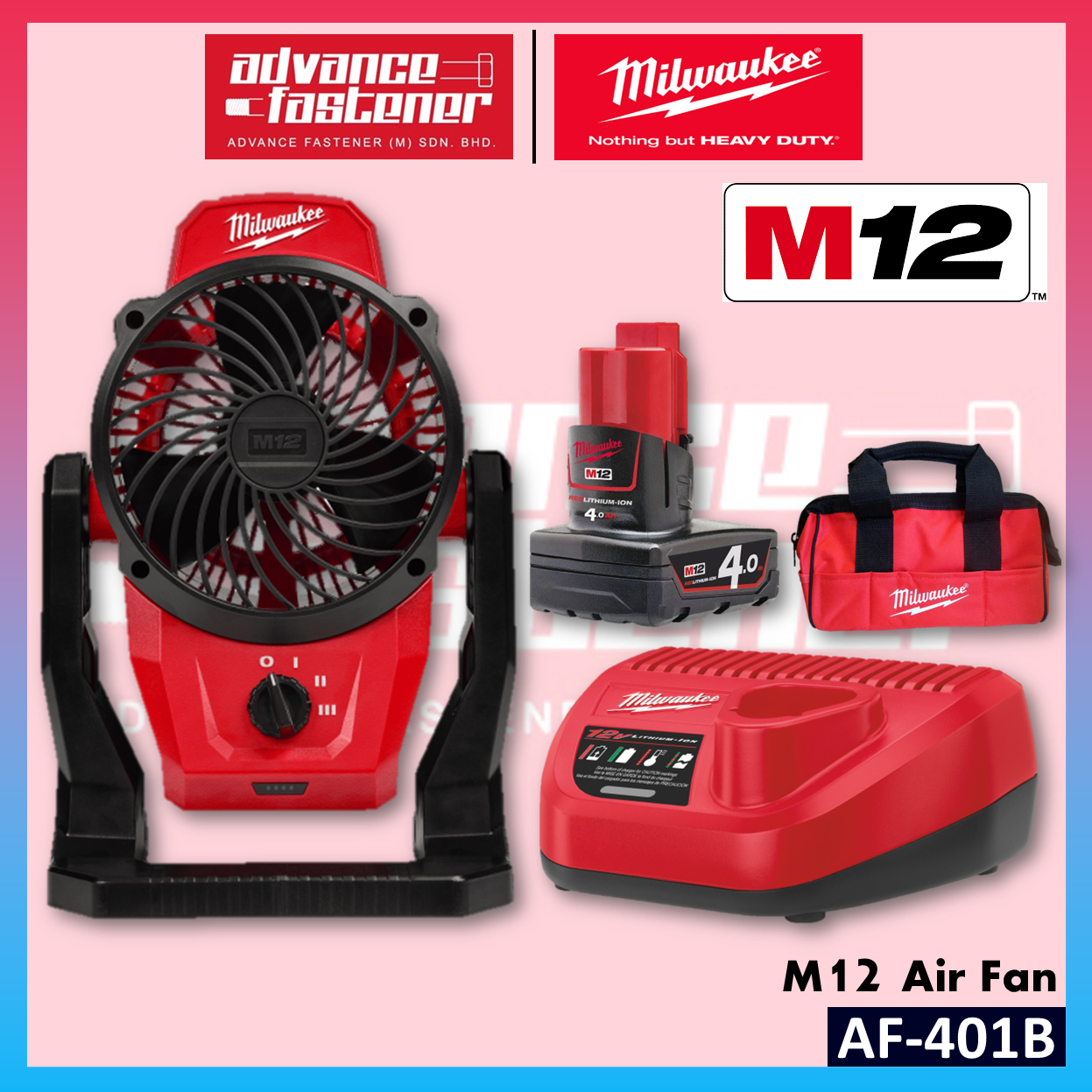 Milwaukee AF-0 / AF-401B M12 Cordless Air Fan | Lazada