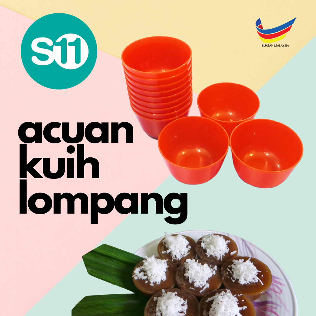 Acuan kuih Lompang Plastik Merah 12 biji | Lazada