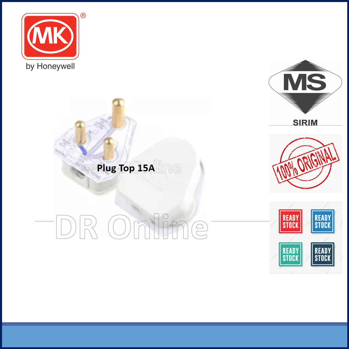 MK HEAVY DUTY 15A ROUNG PLUG TOP (515WHI) | Lazada