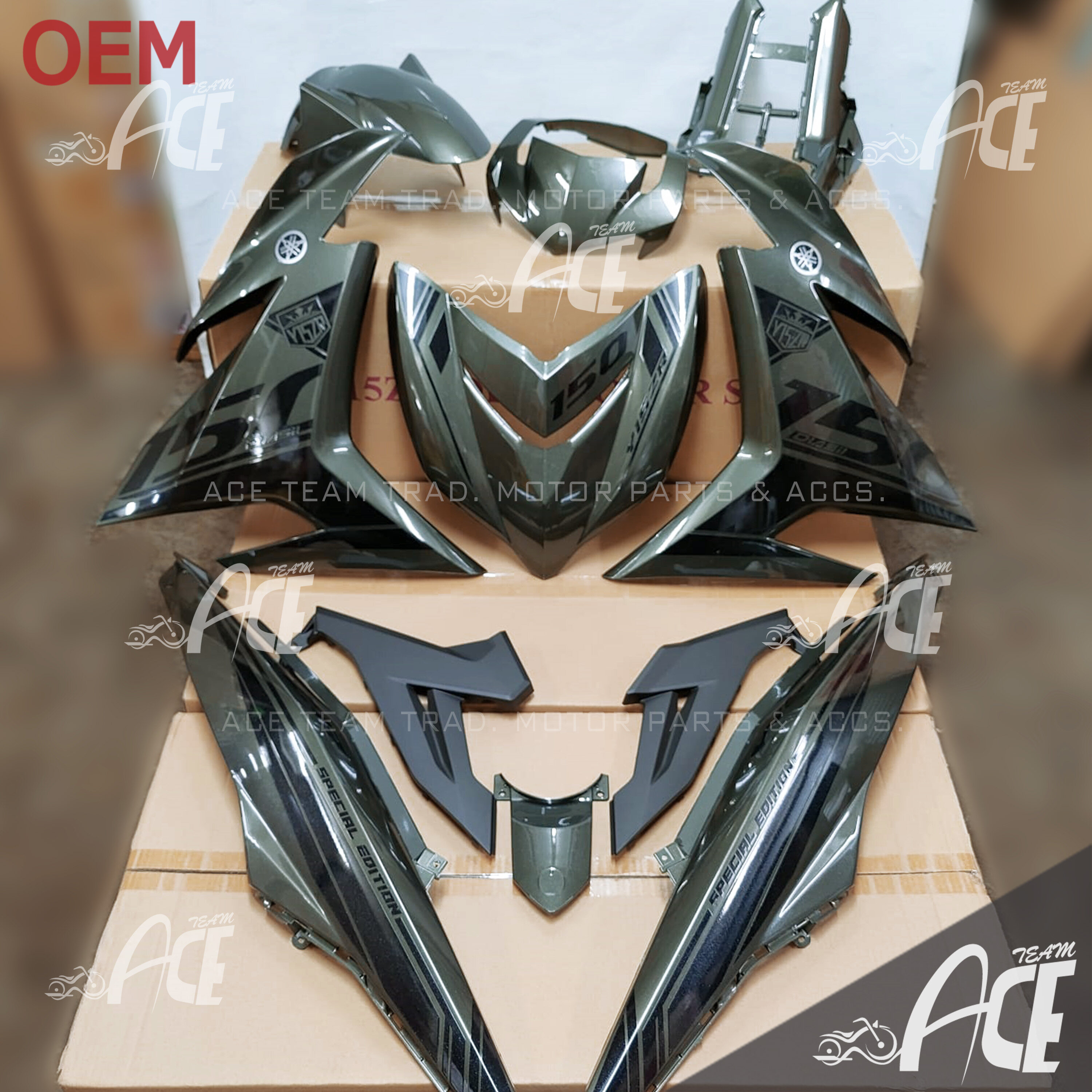 Coverset Y15 V1 V2 SE Hijau Lumut 2022 Ysuku Y15V1 Y15V2 Yamaha Cover ...