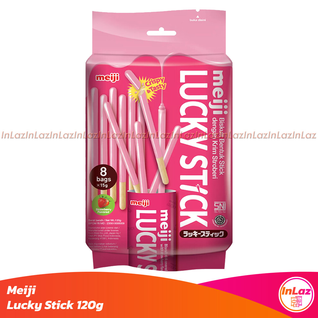 Meiji Lucky Stick 120g Chocolate Strawberry Large Pack | Lazada