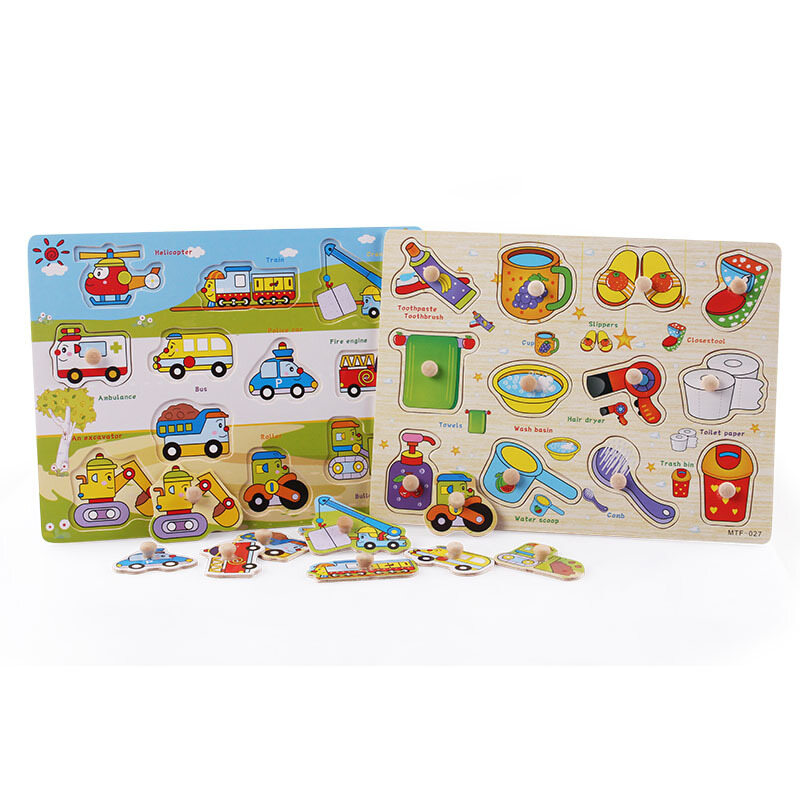 [Ready Stock] Early Learning Wooden Puzzle Board Wooden Jigsaw Puzzle ...