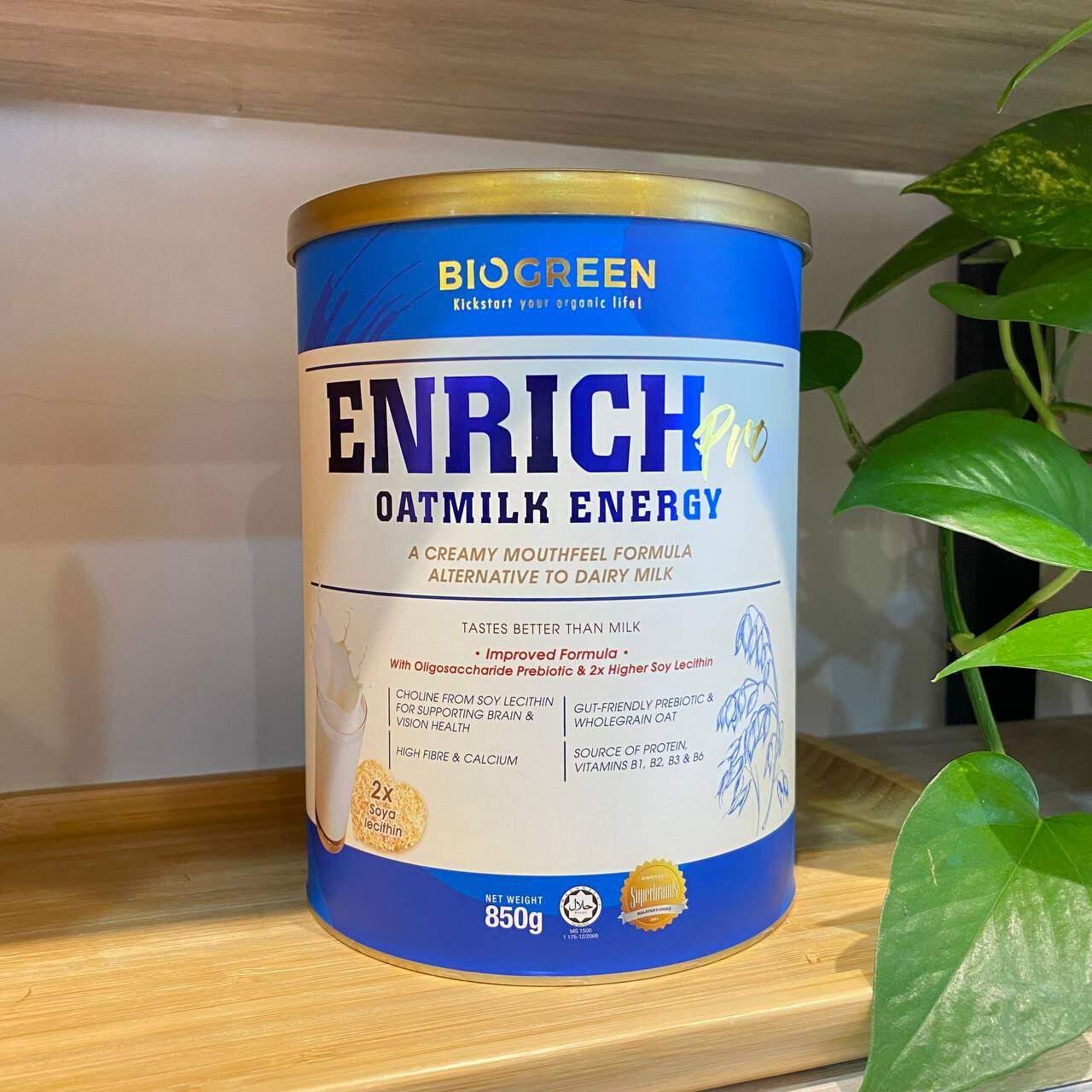 BIOGREEN ENRICH OATMILK ENERGY POWDER 850G | Lazada