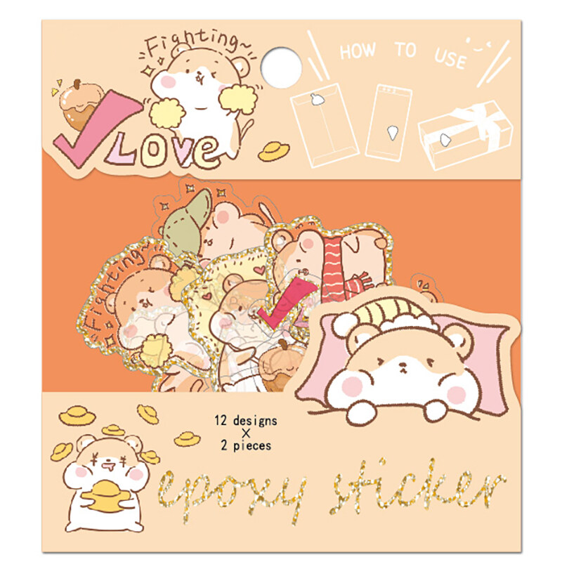 KKV Nekoni·Animal Epoxy Sticker Pack Season two 24 Pieces | Lazada