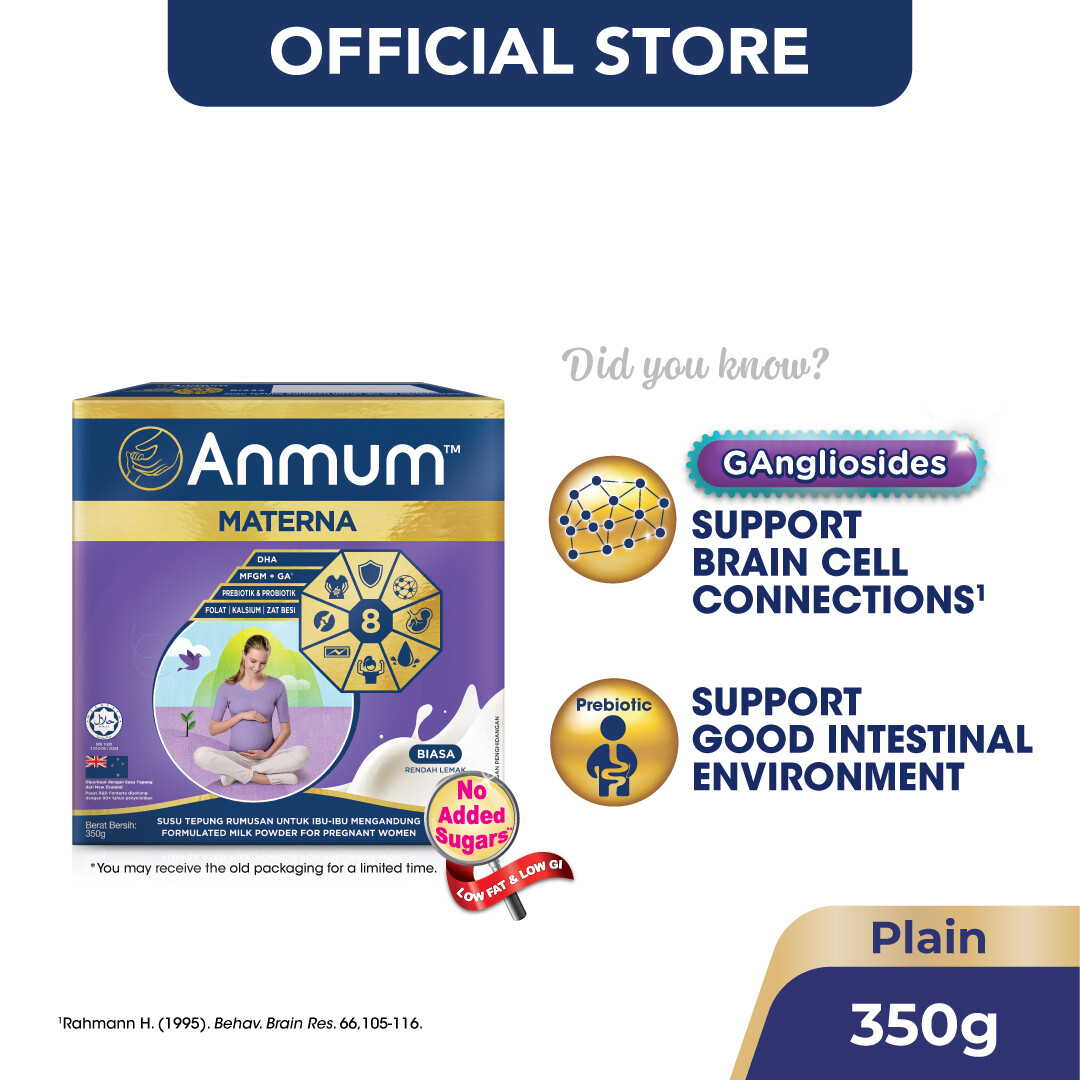 ANMUM Materna, Low Fat No Added Sugars Pregnancy Milk, Plain, 350g | Lazada