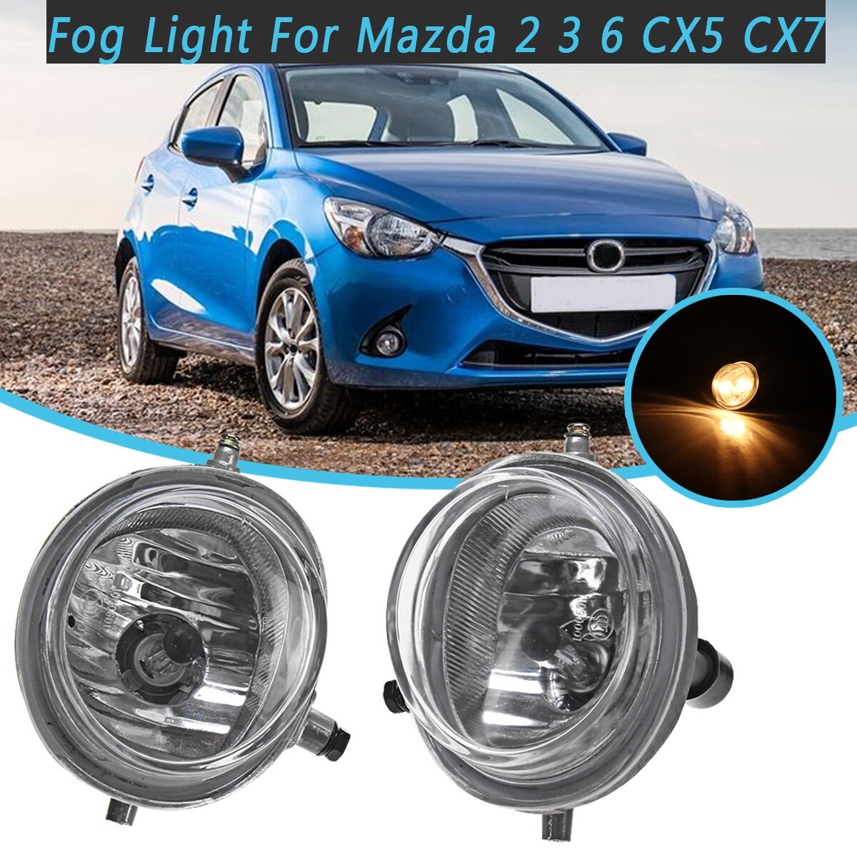 xps Front Bumper Fog Lamp Fog Light For Mazda 3/Axela/Mazda 2/5/6 ...