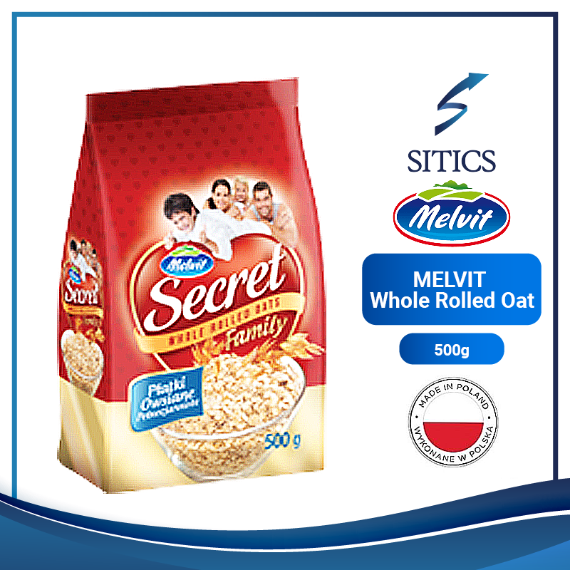 MELVIT Whole Rolled Oat Secrets Family 500 gm Oatmeal Healthy Snack ...