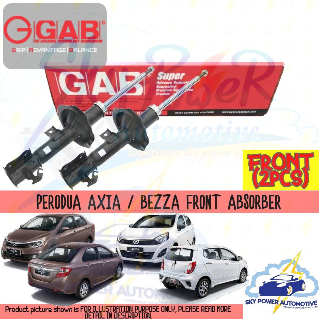 PERODUA AXIA / PERODUA BEZZA GAB SUPER GAS SHOCK ABSORBER (FRONT 2PCS ...