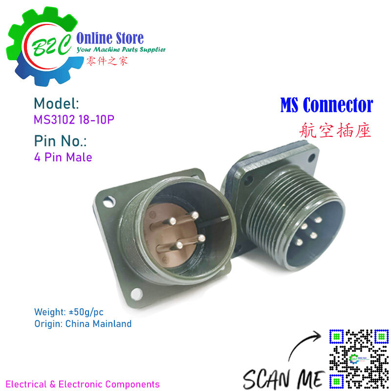MS3102 28-11P 22Pin Connector Controller Servo Motor Male 22 Position ...