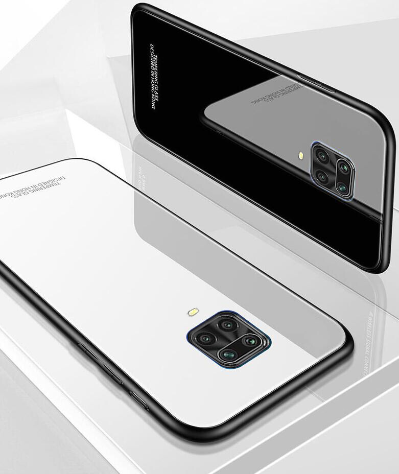 For Xiaomi Redmi Note 9S Hard Soft Case TPU+Tempered Glass Shockproof ...