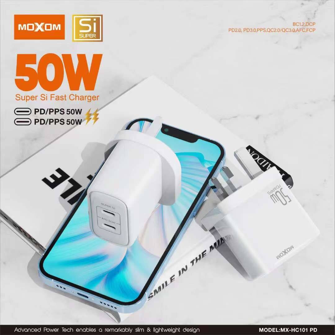 Moxom MX-HC101 PD 50W Super Si Fast Charger | Lazada