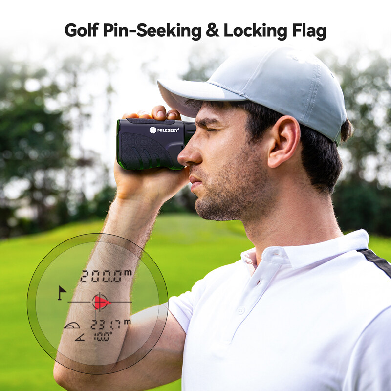 Mielseey Golf Rangefinder PF4 600 Meters with Slope Function Hunting Range Finder with Laser 6X ...
