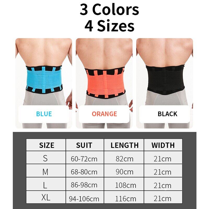 Waist Support Belt Back Waist Trainer Trimmer Belt Gym Waist Protector ...