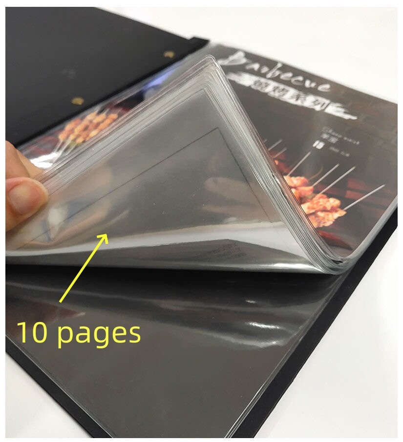 Transparent Cover Menu book Menu holder Menu stand Menu board with 10/ ...