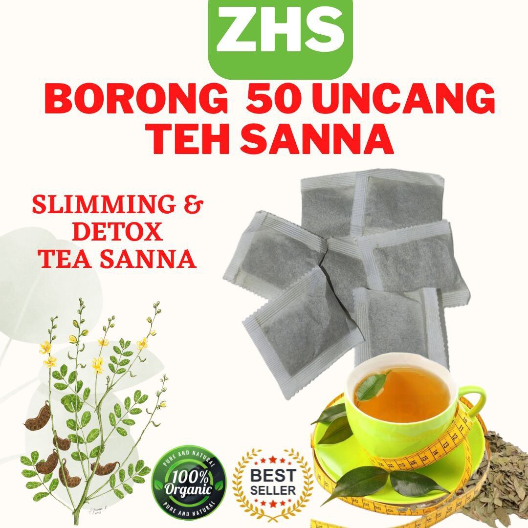 ZHS Borong 50 Uncang Original Daun Senna Uncang | Original Sanna Tea ...