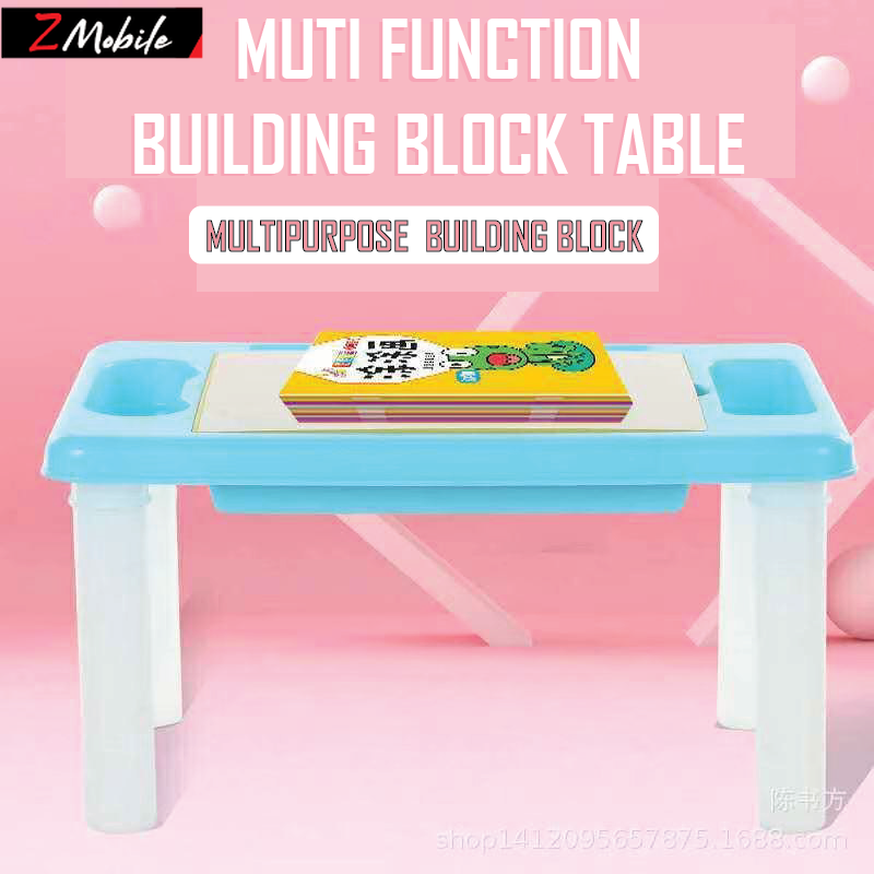 MultiFunction Storage Children Lego Puzzle Table Building Blocks ...