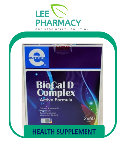 EUROBIO Bio Cal D Complex Active Formula Tab 2X60'S [Bone Supplement ...