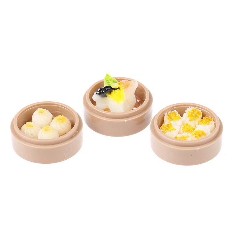 JiaShuo Baby PIEN 1x ตะขอแขวนบ้านตุ๊กตาอาหารจีนนึ่งติ่มซำตะกร้า ...